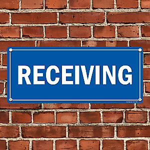 SmartSign "Receiving" Sign | 10" x 24" Plastic