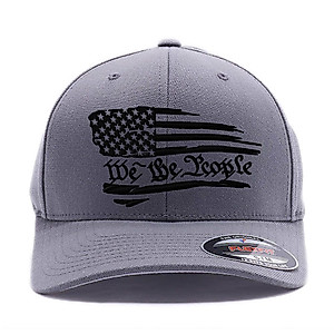 Flexfit 2A 1791 hat - Protect The 2nd Amendment Flexfit - Custom Embroidered Flexfit hat (Grey, Small-Medium)