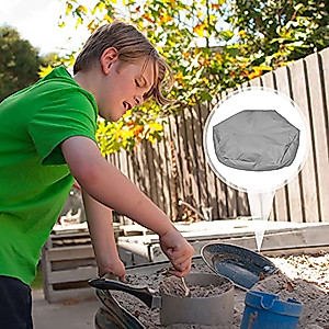 Yardwe Kids Toys 2 pcs Furnitures Pool Garden from Beach Shape Kids Spa Furniture Outdoor Sand Gray Square Cover Tool Protector Keep Tub X Canopy, Children Shield Bathtub Xxcm Outdoor Toys