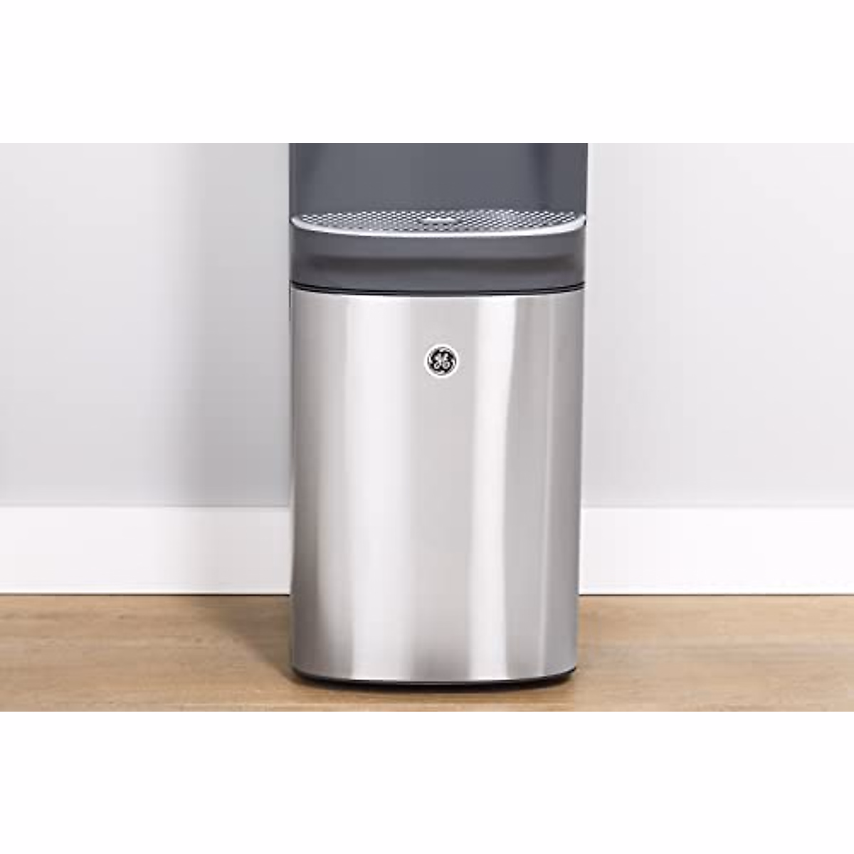 GE Top-Loading Hot and Cold Water Dispenser | 5 Gallon Water Cooler for Home or Office | 2 Temperature Settings | Taller 13" Dispenser Height | Freestanding with LED Night Light| Charcoal