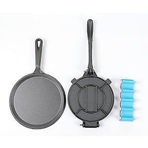 HAWOK Cast Iron 8 Inch Tortilla Press…