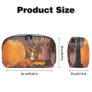 Travel Cord Organizer, Tech Organizer, Electronics Organizer, Cable Organizer Bag, Thanksgiving Fall Pumpkin Fruit