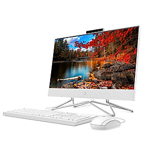 HP All-in-One 21.5" FHD Business Desktop, Intel Celeron J4025 Processor, Windows 11 pro, 12GB RAM, 512GB SSD, Intel UHD Graphics 600, White, PCM
