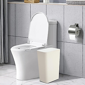 SHPMXUPW 3 Pack Bathroom Small Trash Can with Lid,10L / 2.6 Gallon Slim Garbage Bin Wastebasket with Pop-Up Lid for Bedroom, Office, Kitchen, Craft Room, Fits Under Desk/Cabinet/Sink