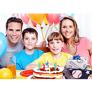 CAMKUZON Reversible Baseball Wrapping Paper for Birthday Celebration Party - 3 Large Sheets Cartoon Baseball Sports Themed Gift Wrap Paper - 27 Inch X 39.4 Inch Per Sheet