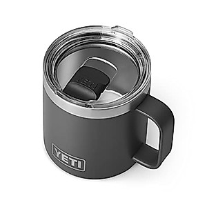 YETI Rambler 14 oz Mug, Vacuum Insulated, Stainless Steel with MagSlider Lid, Charcoal