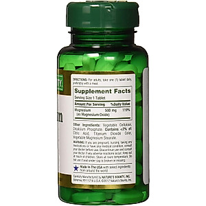 Nature's Bounty Magnesium Oxide 500mg, 100 Tablets