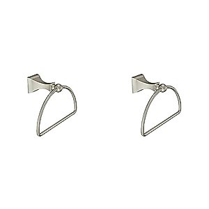 Moen Retreat Collection Brushed Nickel Bathroom Hand Towel Ring with Wall Mount Hardware, DN8386BN (Pack of 2)