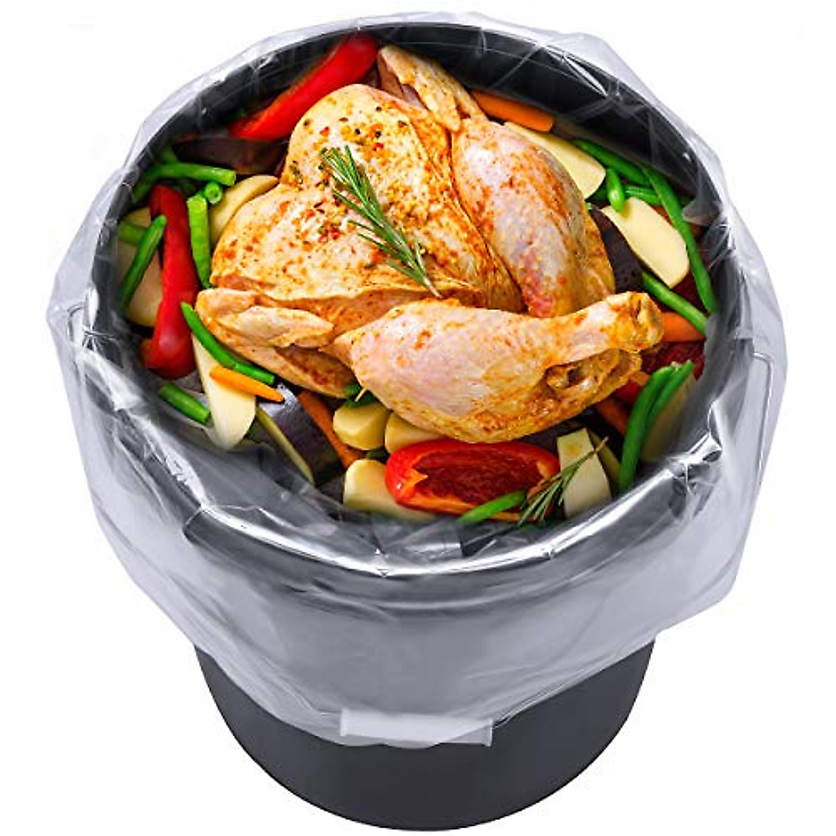 Xsourcer Food Storage Bags, 5 Gallon Bucket Liner Bags, Food Grade Platisc Bag for Marinading and Brining, BPA Free, Extra Heavy Duty Leak Proof, Great for Food Storage, 4Mil, Pack of 24