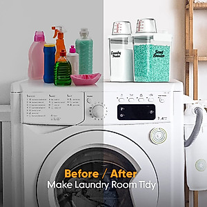 Moryimi Laundry Scent Booster Container for Organization & Storage, 2 Pack 61oz Scent Booster Beads & Powder Dispenser