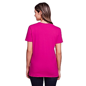 Fruit of the Loom Ladies' ICONIC™ T-Shirt M CYBER PINK