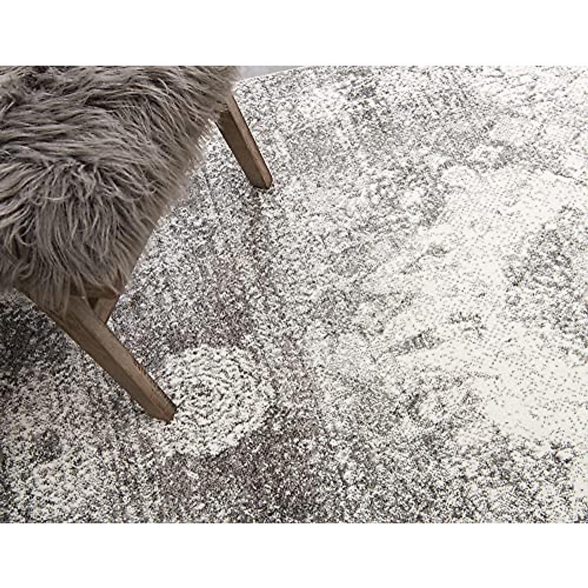 Unique Loom Rosso Collection Traditional, Vintage, Medallion, Border, Distressed, Southwestern Area Rug, 8 ft x 10 ft, Gray/Ivory