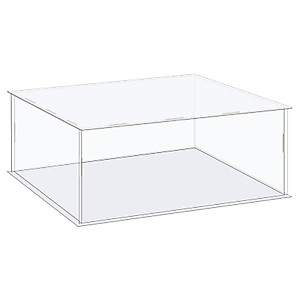 MECCANIXITY Acrylic Display Case Box Clear Dustproof Protection Showcase 14.1x12.2x6.3 Inch for Collectibles Display