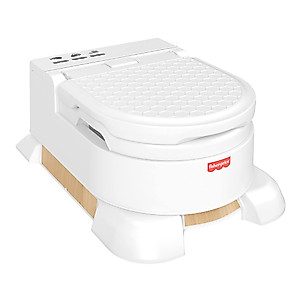 Fisher-Price Home Decor 4-in-1 Potty – Modern Infant to Toddler Potty Training Toilet and Step Stool with Removable Potty Ring, HBX68