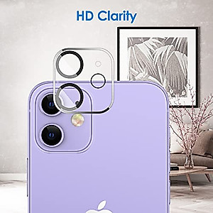 JETech Camera Lens Protector for iPhone 11 6.1-Inch and iPhone 12 mini 5.4-Inch, 9H Tempered Glass, HD Clear, Anti-Scratch, Case Friendly, Does Not Affect Night Shots, 3-Pack