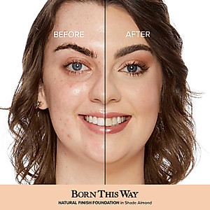 Too Faced Born This Way Natural Finish Longwear Liquid Foundation | Medium-To-Full Coverage | Hydrating + Oil Free, 1 Fl Oz, Almond