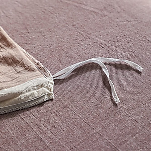 NSNLGSGC Khaki Plaid Cotton Duvet Cover Set Twin, Rust Buffalo Checkered Washed Cotton Bedding Set,Caramel Plaid Durable & Breathable Comforter Cover Set(2PCS, Twin)