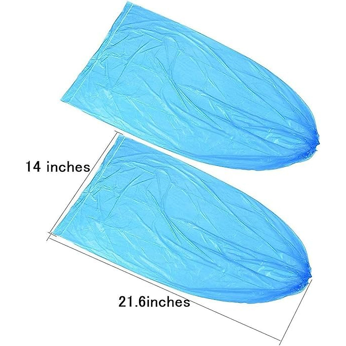 IwIeIaIrI Disposable Shoe Covers 60 Pack (30 Pairs) Blue Rain Shoes and Boots Cover Plastic Long Shoe Cover Clear Waterproof Anti-Slip Overshoe for Women Men Water Boots Cover Rainy Day Use Cover