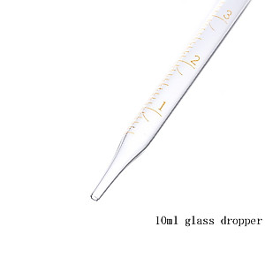 Thick Glass Graduated Pipette Dropper Liquid Essential Oil Transfer 10ml 5ml 1ml 5 Pcs + 2 Brushes