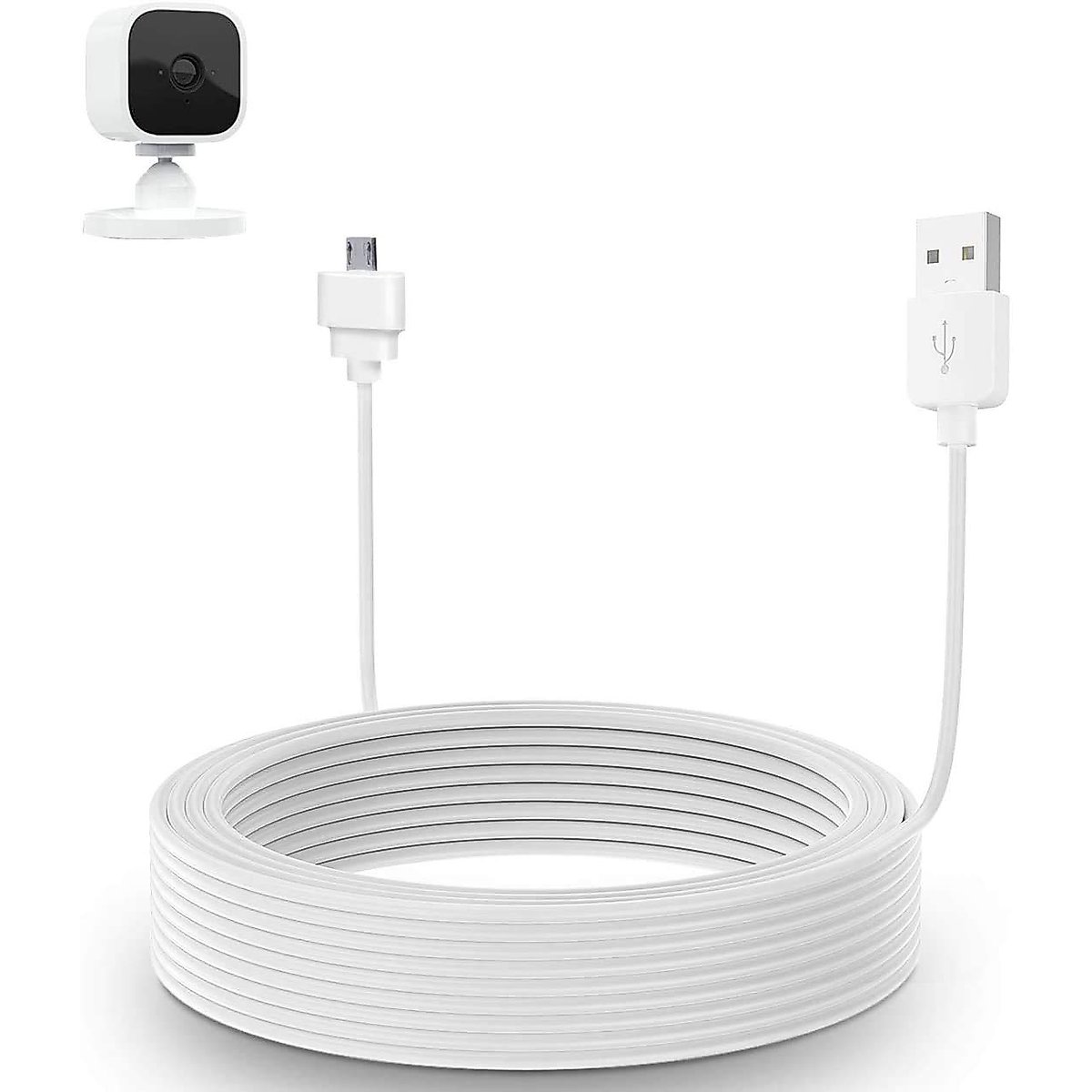 VOMENC 30ft/9m Charger Cable for Blink Mini, Power Extension USB Cable Compatible with Blink Mini Indoor Plug-in Camera Extension Cable(Blink Mini Camera is not Include)