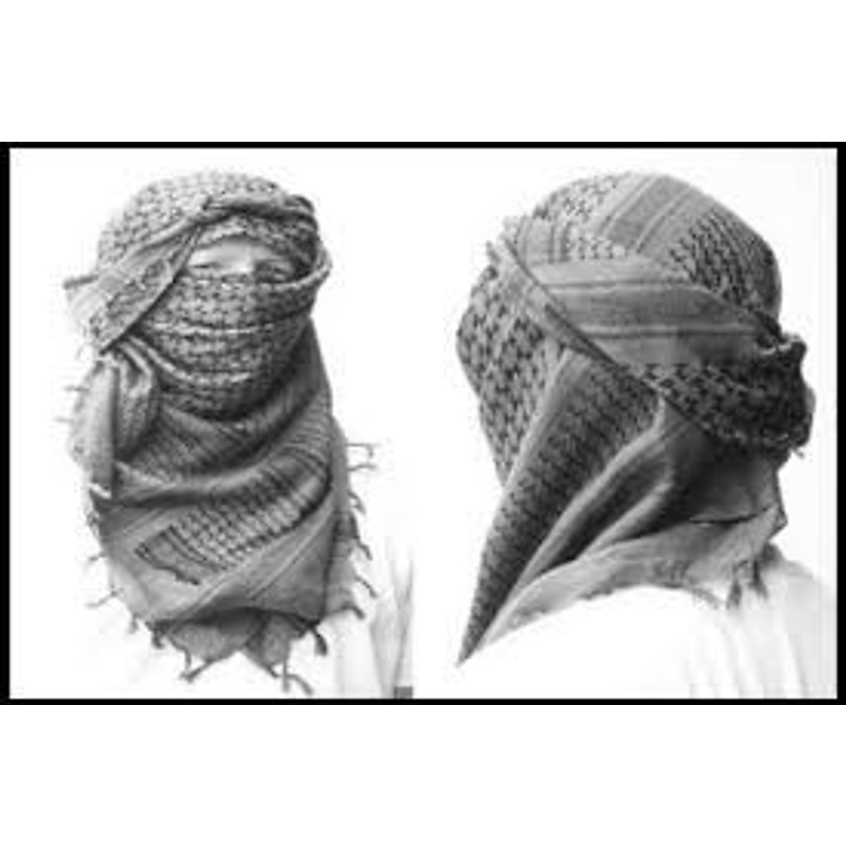 Tapp Collections Premium Shemagh Head Neck Scarf - White/Blue