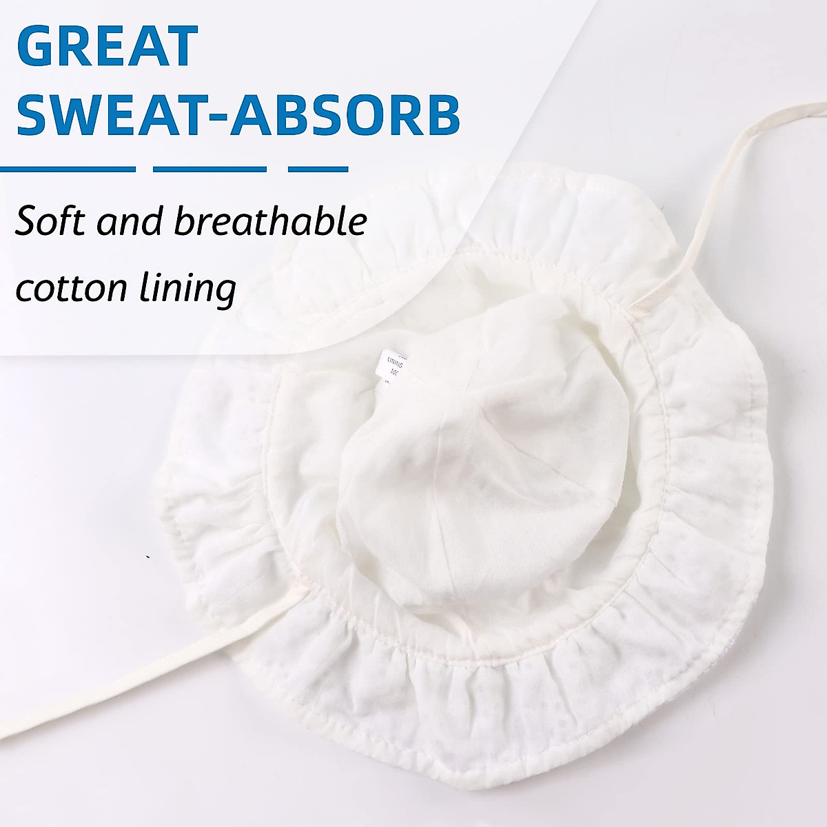 Bow Baby Girls Summer Hat Flower Toddler Girls Sun Hat Cotton Breathable Infant Hat (White Flower, XS)