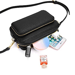 Purse Handbag Crossbody Bags for Women Womens Cross Body Small Cute Purses Shoulder Bag Handbags Everyday (black)