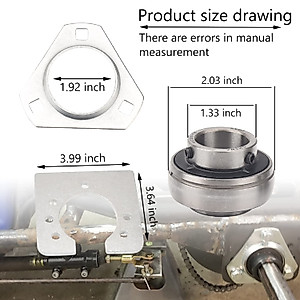 Go-Kart Live Axle Bearing Kit (1 inch) Compatible with Azusa axles, Also for Go Karts Mi-ni Bikes/Trikes/Off Road ATV - Axle with 3-Hole Flangettes