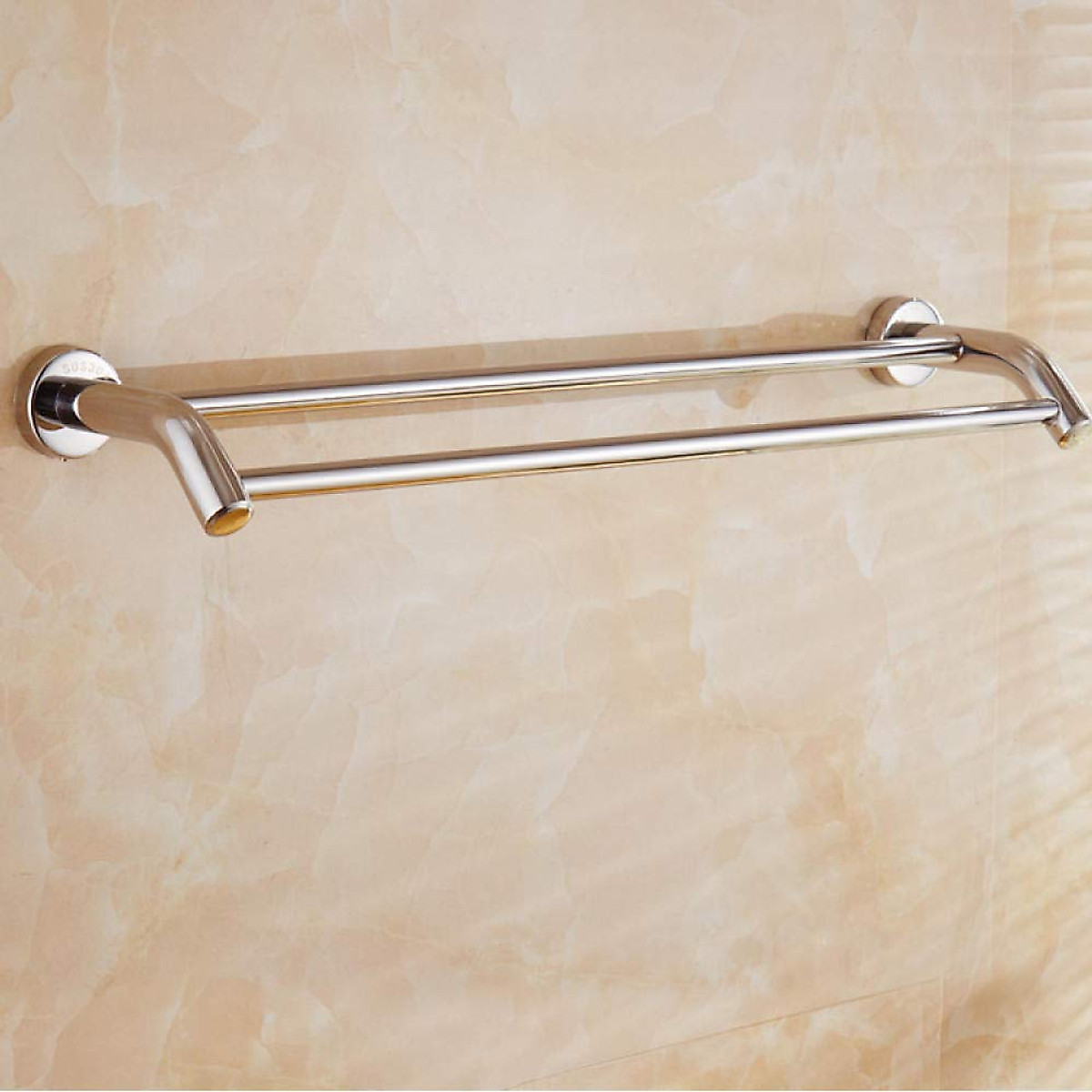 NERDOH SUS304 Stainless Steel Bright Silver Double Rod Multi-Function for Kitchen and Bathroom Towel rack-40x15CM Wall Mounted Towel Bar Hanging for Kitchen Bathroom Cupboard