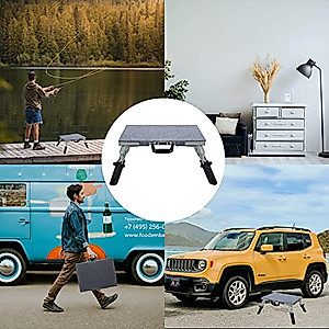 Homeon Wheels Larger Aluminum RV Steps, Adjustable Height Aluminum Folding Platform Step with Non-Slip Rubber Feet RV Stair Cover, Keep RV Cleaner and Safer-Supports Up to 1500 lbs