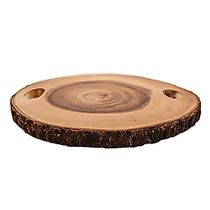 Twine Acacia Wood Cheese Board with Handles, Cheese Platter, Charcuterie board Set, Cheese Tray, Natural Wood