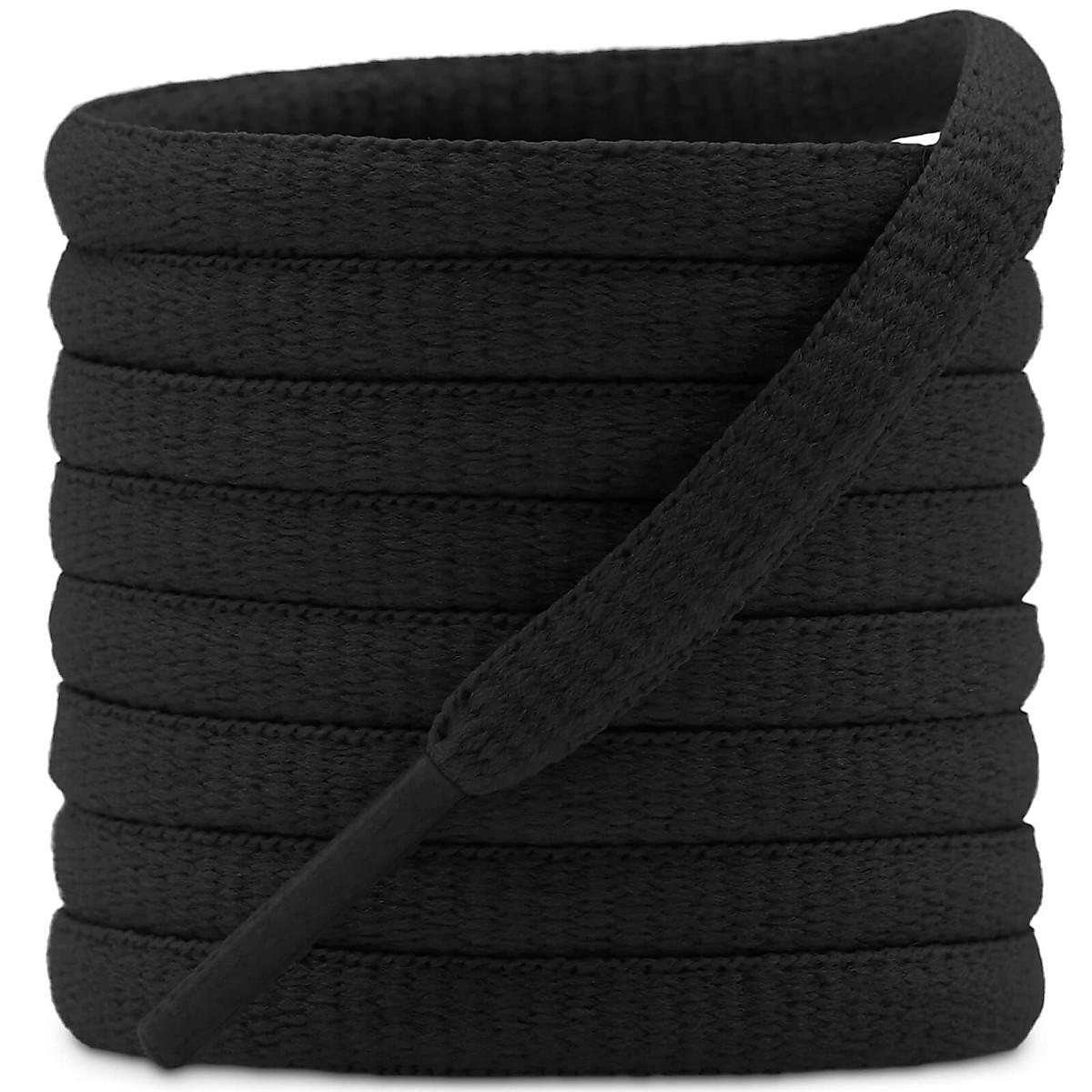 DELELE 2Pair Oval Shoes laces 42 Colors Half Round 1/4" Athletic ShoeLaces for Sport/Running Shoes Shoe Strings Black -45 inch