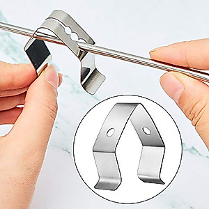 8 Pieces 2 Styles Probe Holder Clip Meat Grill Temp Probe Clip Barbecue Universal A Style Design Probe Holder, Single and Three Hole for Ambient Thermometer Temperature Readings Grill Ovens