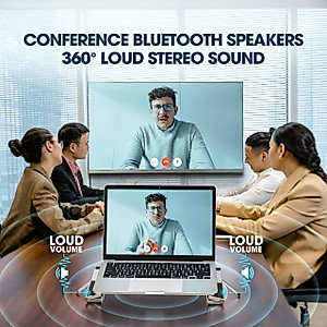 DUVOSS Aluminum Laptop Stand, Adjustable Laptop Riser with Wireless Speakers, Bluetooth V5.0, Ergonomic Computer Notebook Elevator Stand for MacBook Air Pro, Dell More 10-15.6” Laptops, Silver