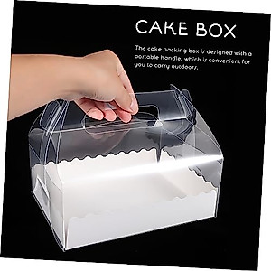 ULTECHNOVO 10pcs Box Mini Dessert Containers Clear Cake Box Plastic Dessert Containers Cupcake Carrier Cupcake Boxes Mini Cake Boxes for Cake Portions Bakery Box Dessert Storage Box Paper Cup