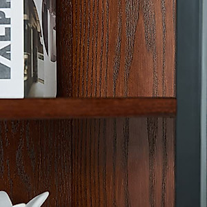 Leick Home 11264 Ironcraft Foyer Corner Rustic Bookcase with Drawer Storage, Mission Oak