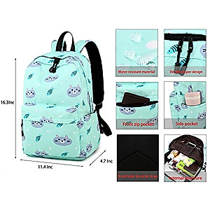 Abshoo Cute Lightweight Cat Backpacks Girls School Bags Kids Bookbags (Cat Blue)