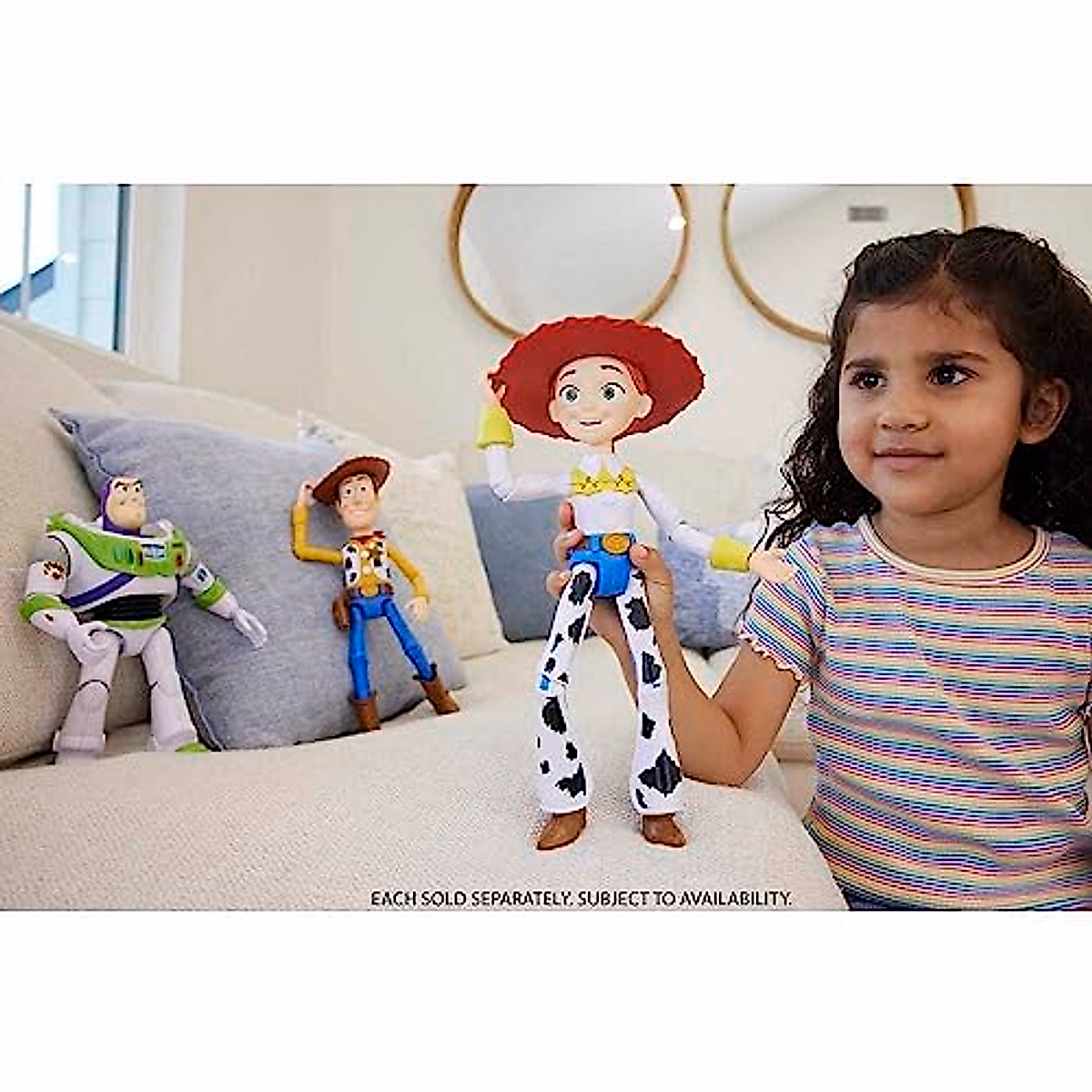 Mattel Disney and Pixar Toy Story Large Action Figure, Posable Jessie Collectible in Signature Cowgirl Look with Removable Hat, 12-inch Scale