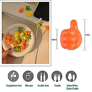 Aunnow Thumbs Up Wall Hook-20 Pcs Silicone Toothbrush Holder Self Adhesive Hooks for Cable Clips,Shower Razor Holder for Wall Sticky Hooks for Kitchen Bathroom Home Office Storage
