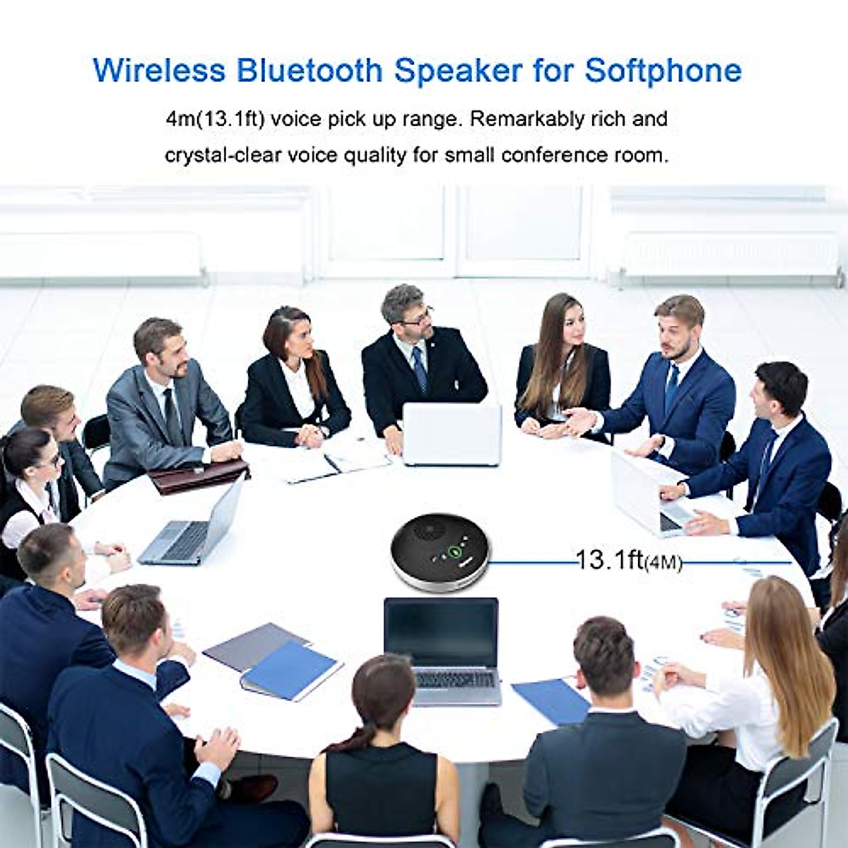 Tenveo Conference Room Camera Video conferencing System Bundle with Bluetooth Speaker for Business Meetings (3X Zoom VHD3U + A2000B)