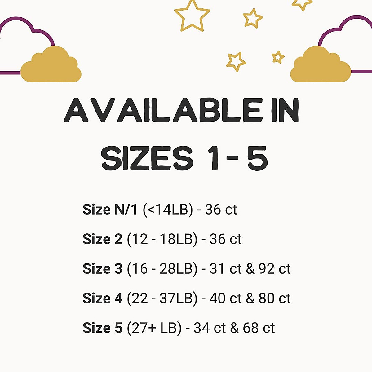 Happy Little Camper Ultra-Absorbent Hypoallergenic Natural Disposable Baby Diapers, Chlorine-Free Protection for Sensitive Skin, Walker, Size 5, 68 Count