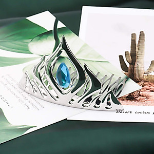 FAADBUK Frozen Elsa Tiara Coronation Crown Hairpin Frozen Coronation Crown Gifts Frozen Elsa Lover Gift (Silver-Crown)