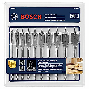 BOSCH SB0010 10-Piece Chisel-Point Spade Bit Assorted Set