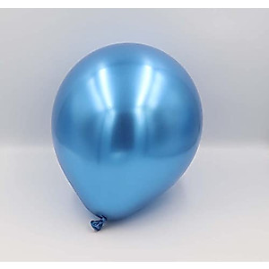 Metallic Chrome Blue Purple Black Balloon Garland Arch Kit-Small&Large Black Chrome Blue Purple Compatible with Video Game Party, Birthday Party, Baby Shower