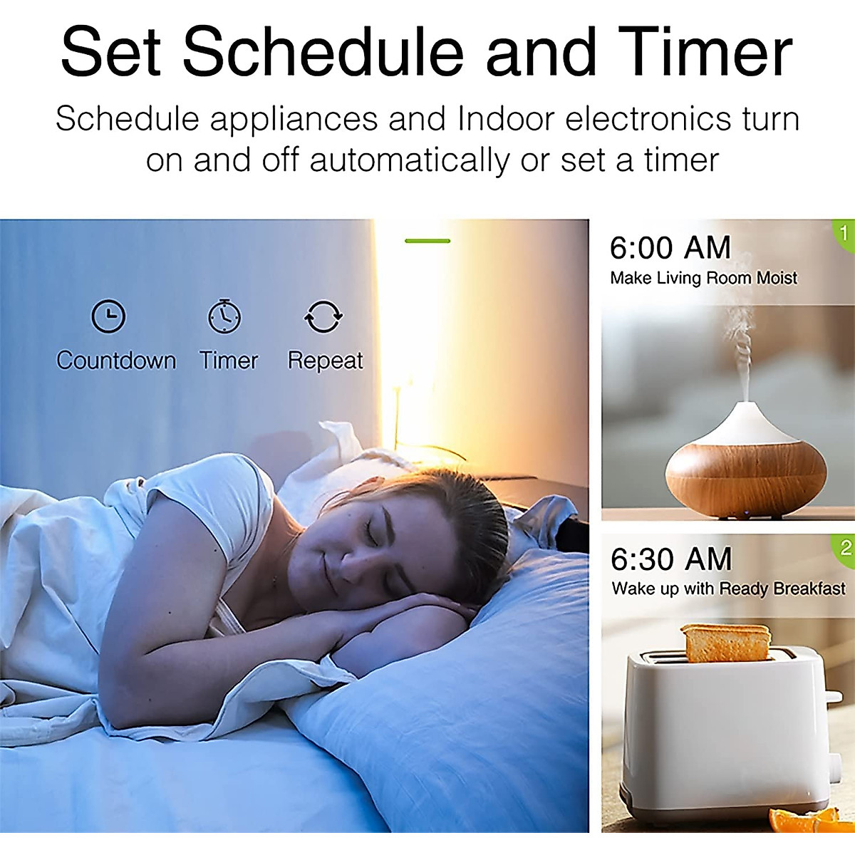WiFi Smart Plug cETL Listed FCC Certified, Wi-Fi Outlet Compatible with Alexa, Echo and Google Home &IFTTT, No Hub Required, Remote Control,