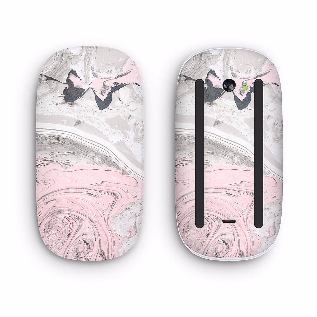 Design Skinz Mixtured Pink and Gray Textured Marble Vinyl Decal Compatible with The Apple Magic Mouse 2 (Wireless, Rechargable) with Multi-Touch Surface