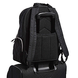 Vera Bradley womens Performance Twill Commuter Backpack Bookbag, Floating Plum Pansies, One Size US