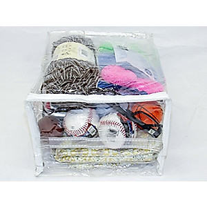 Oreh Homewares Heavy Duty Vinyl Zippered See-Through Storage Bags (Clear) for Jewelry, Shirts, Cosmetics, Arts & Crafts Supplies and Much More! (9" x 11" x 7") 3 Gallon 8-Pack