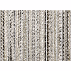 Garland Rug Carnival Stripe Non-Slip Recycled 2' X 12' Multi-Color Area Rug – Modern, Stain-Resistant, Ideal for Living Rooms & High-Traffic Areas