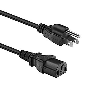 [UL Listed] Cable Nahao 6 Ft 18 AWG 3 Prong AC Wall Power Cord Cable Compatible with Epson BenQ Optoma EPSON Infocus NEC Dell Sony Eiki ViewSonic Projector (NEMA 5-15P to IEC320C13)